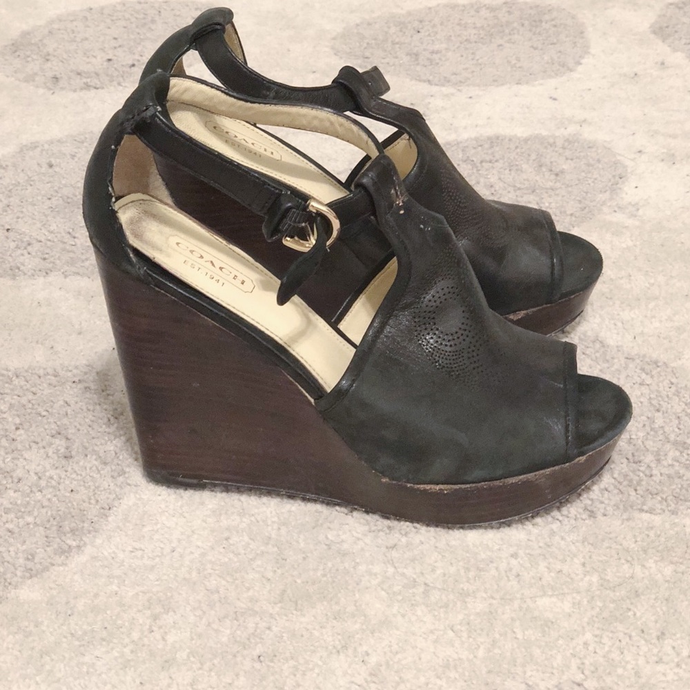 Coach Black Wedges - Gem